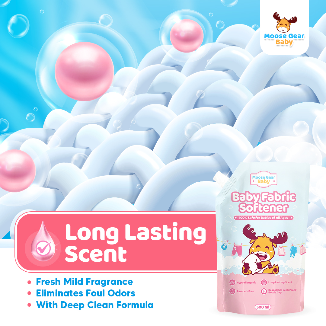 Moose Gear Baby Fabric Softener 4PACKS 500ml (Powder Scent ...