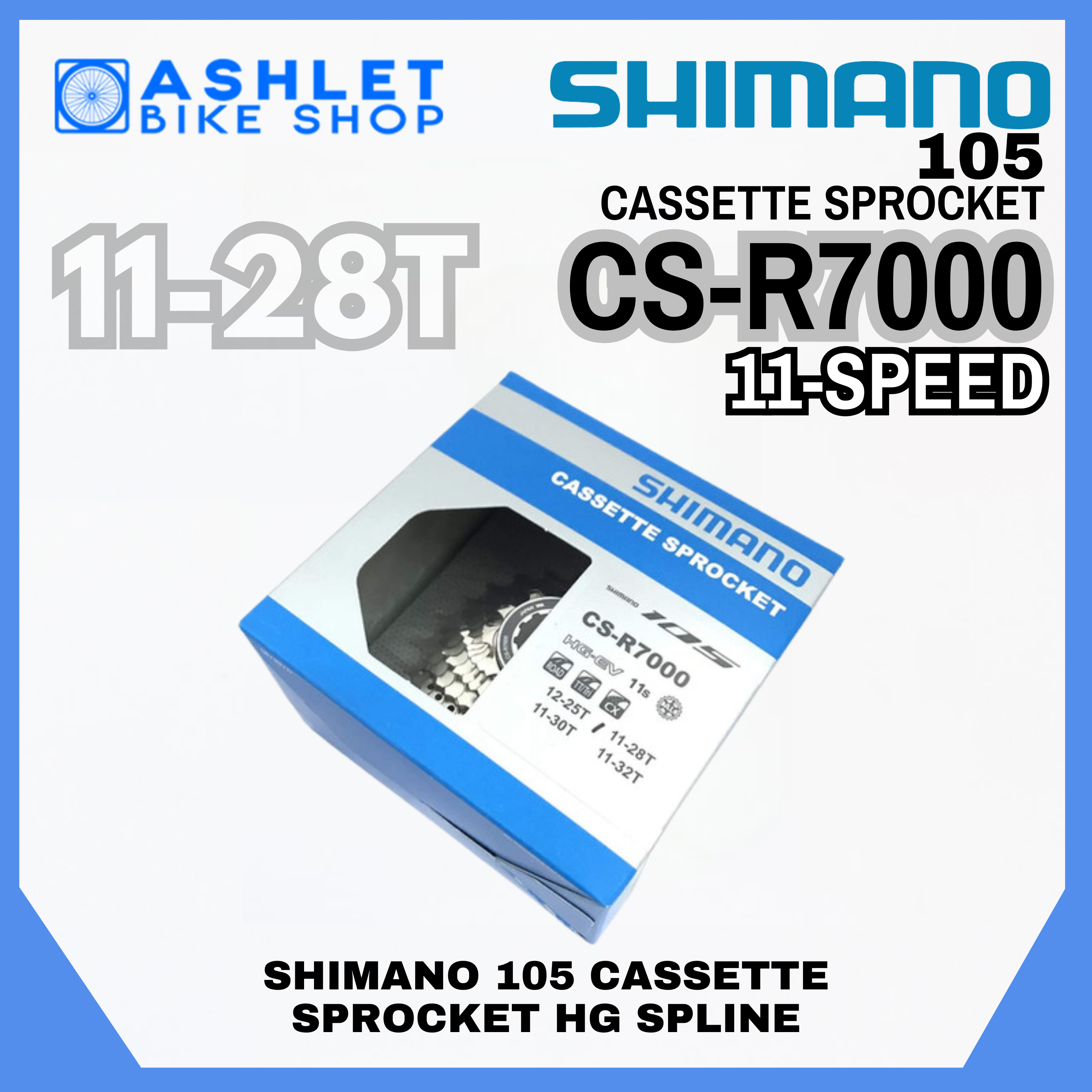 ORIGINAL SHIMANO CASSETTE SPROCKET CS-R7000 11 SPEED 11-28T HYPERGLIDE ROAD - ASHLET BIKE SHOP ...