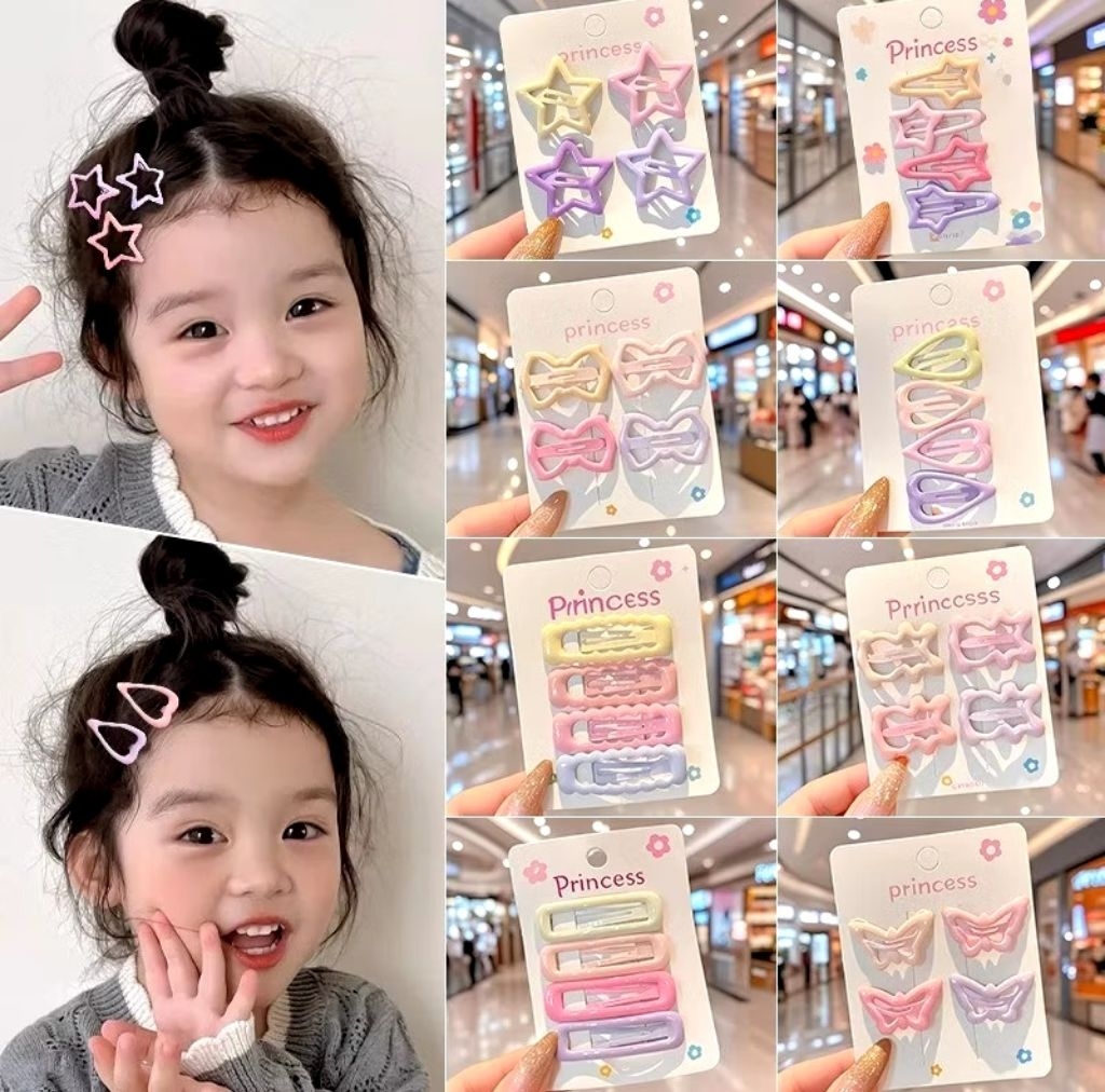 Sunshine Star hairpin does not damage hair baby Side bang Hairpin Children's Heart-Shaped ...
