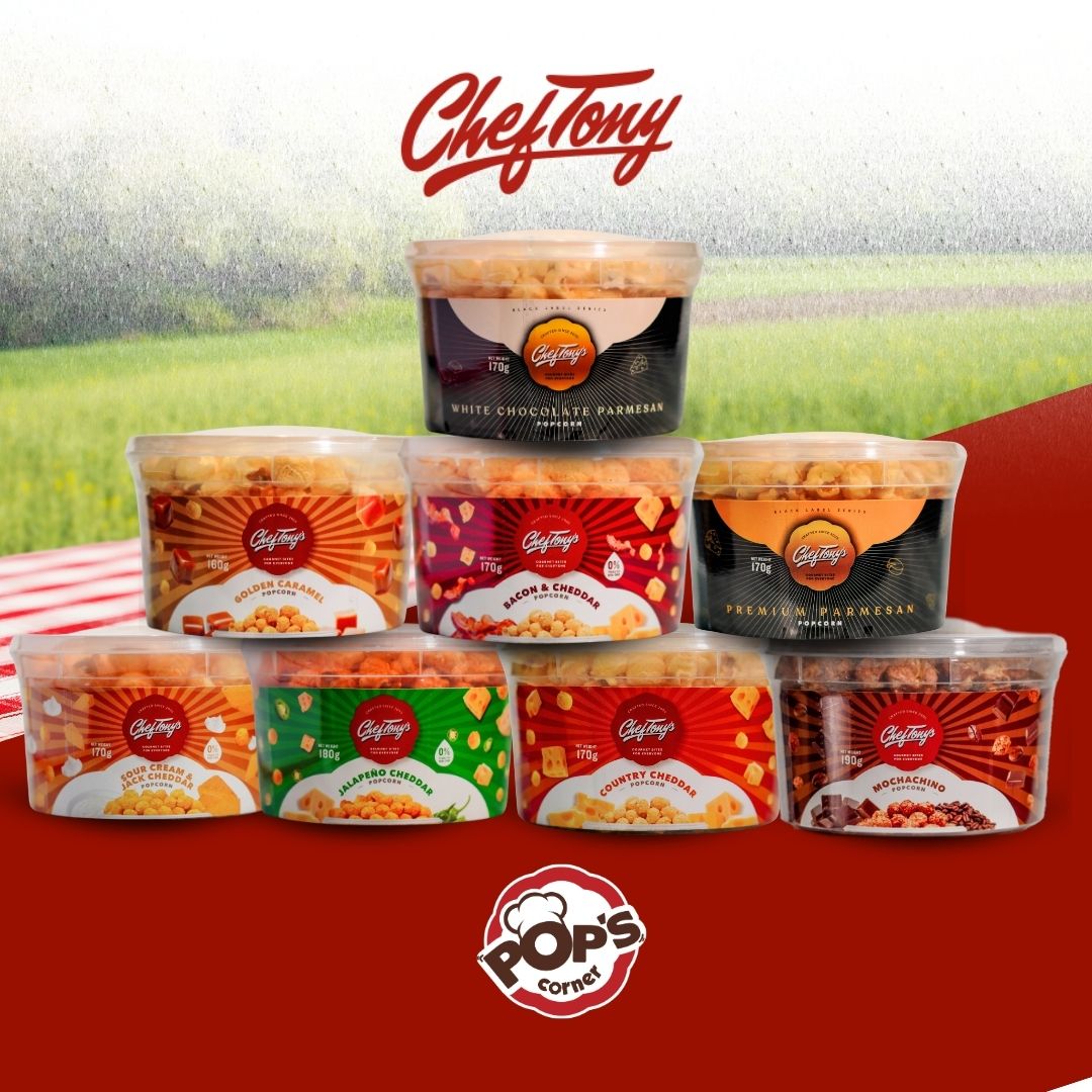 Chef Tony's Popcorn Sour Cream & Jack Cheddar 170g Small | Shopee ...