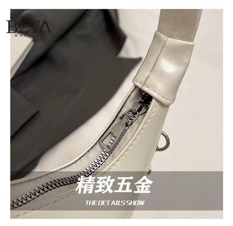 BETA Leather Women's Handbag Underarm Bag Korean Cute Sweet 2Way Casual ...