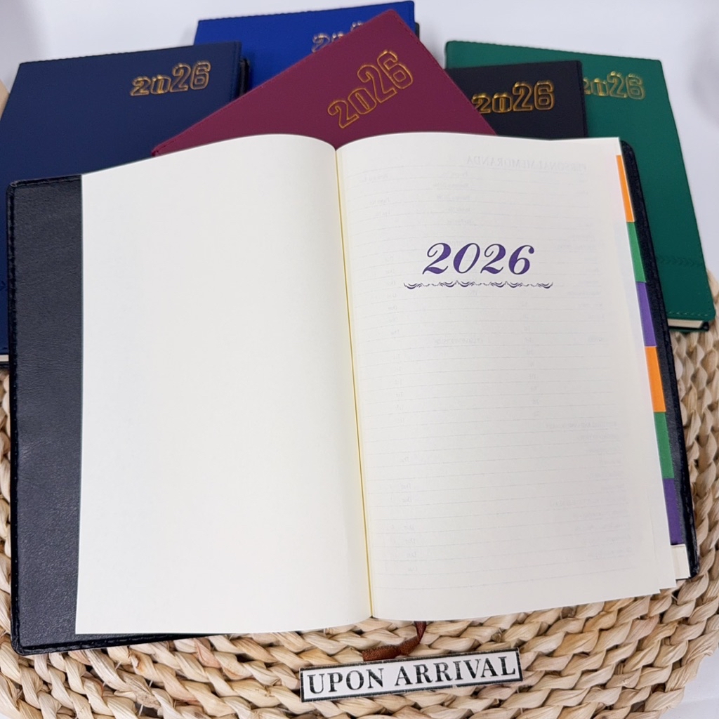 Year 2026 Notebook Planner Thick Leather Cover Journal Planner Calendar ...