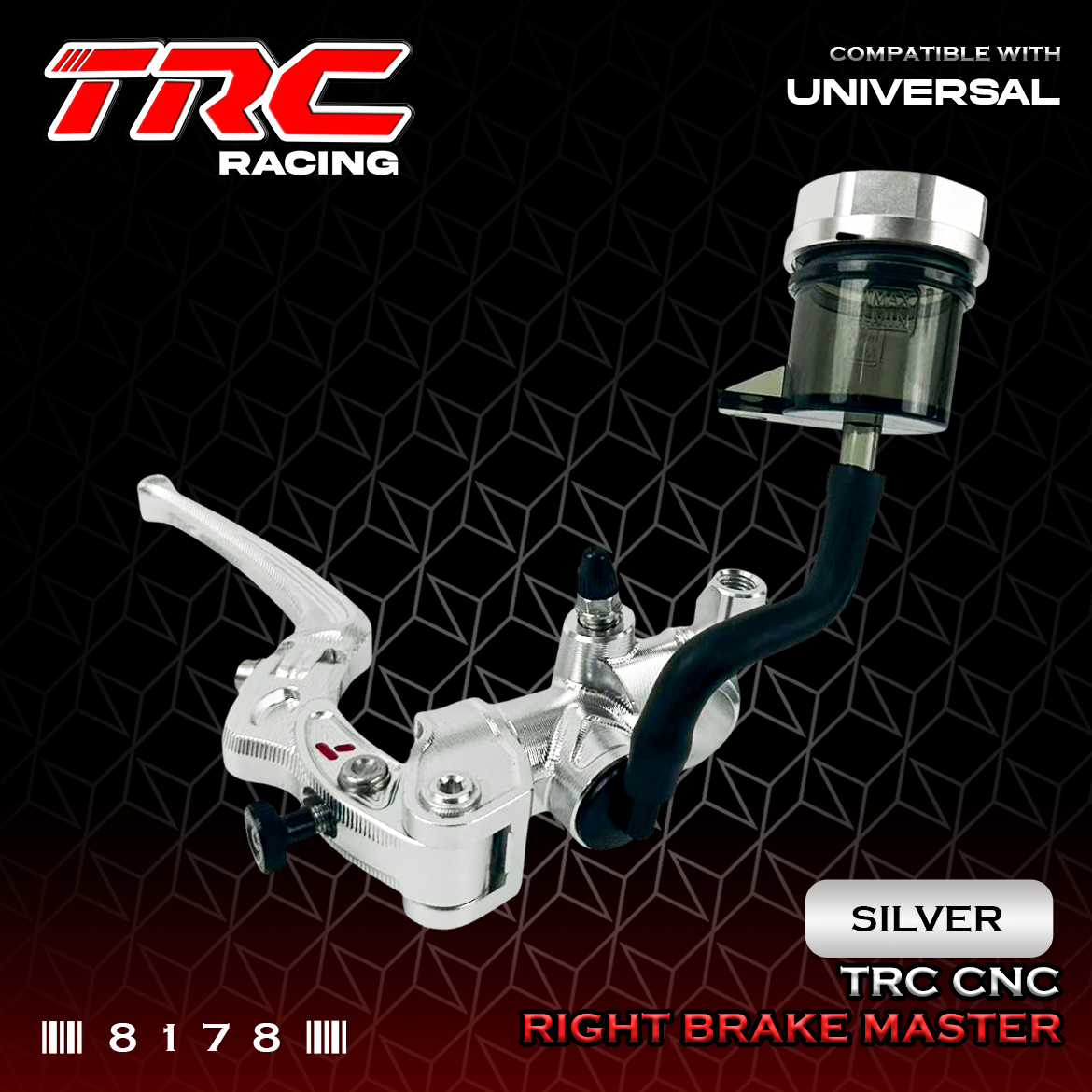TRC Racing RIGHT SIDE UNIVERSAL CNC BRAKE MASTER WITH TANK 8178 ...