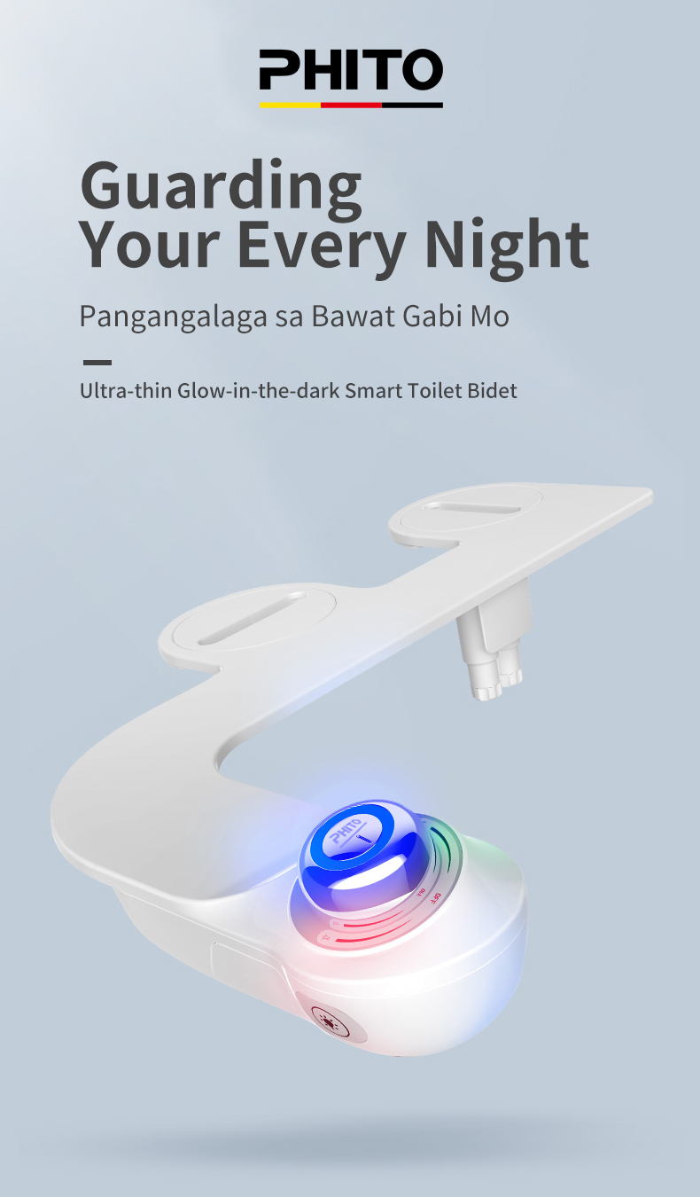 PHITO Luminous Smart Toilet Seat Bidet, Buttocks Washer, Hygienic Bidet ...