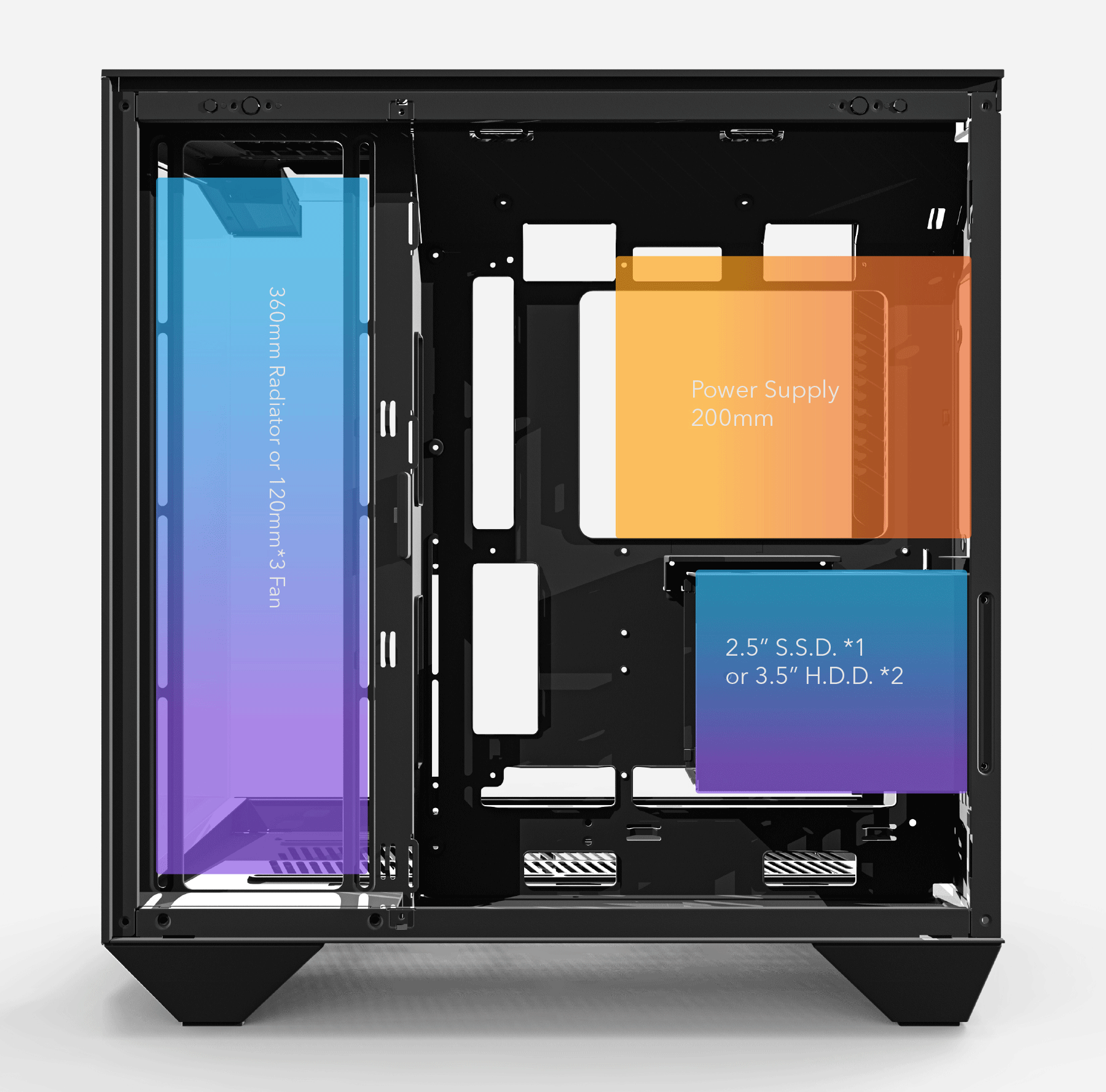 DarkFlash DY470 ATX Three-side Glass Panel Tempered Glass PC Case ...