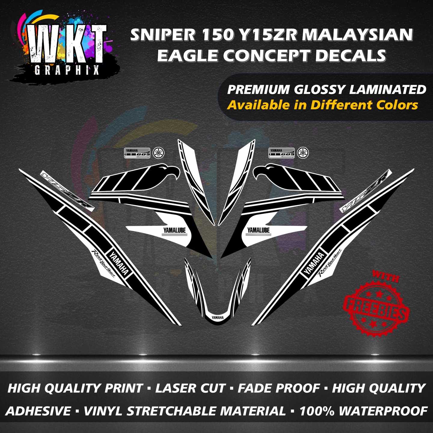YAMAHA SNIPER 150 Y15ZR MALAYSIAN EAGLE CONCEPT DECALS STICKERS ...