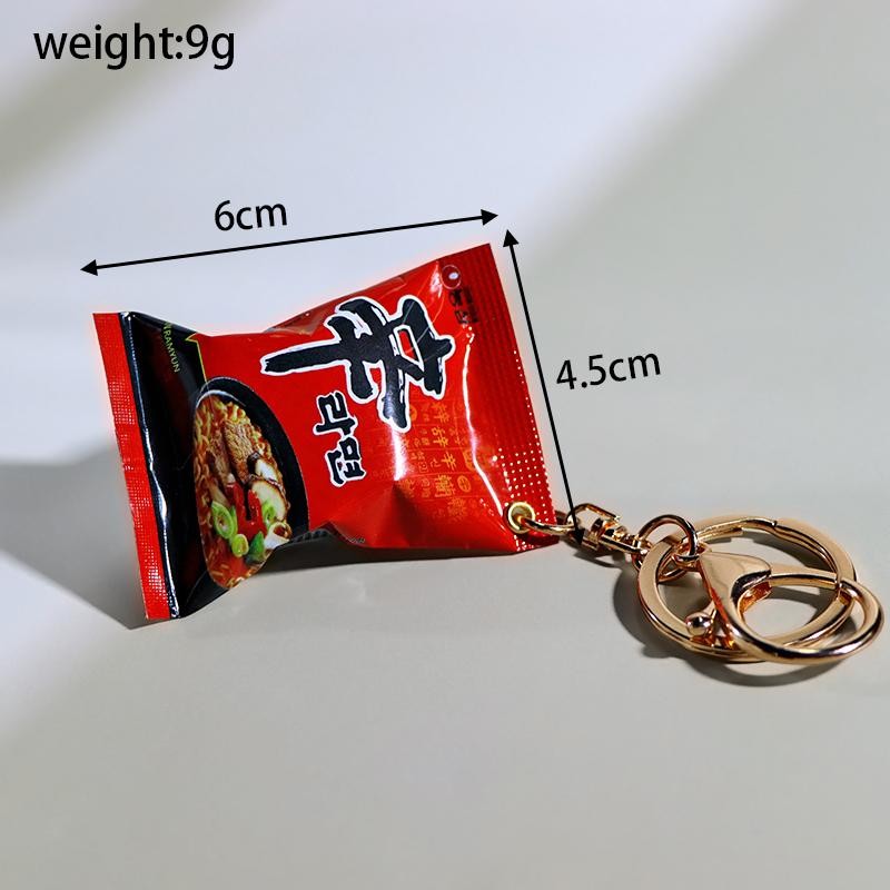 Simulation of Korean turkey noodle snack bag key chain creative snacks ...