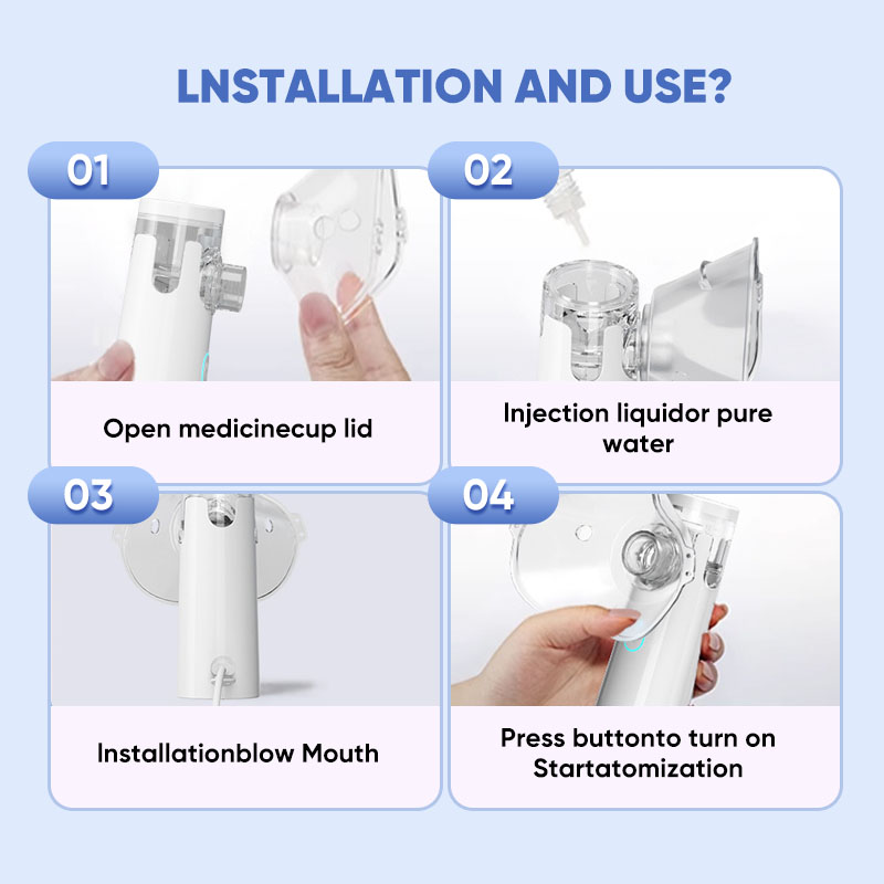 MCI Rechargeable Portable Nebulizer Inhaler Ultrasonic Spray Handheld ...