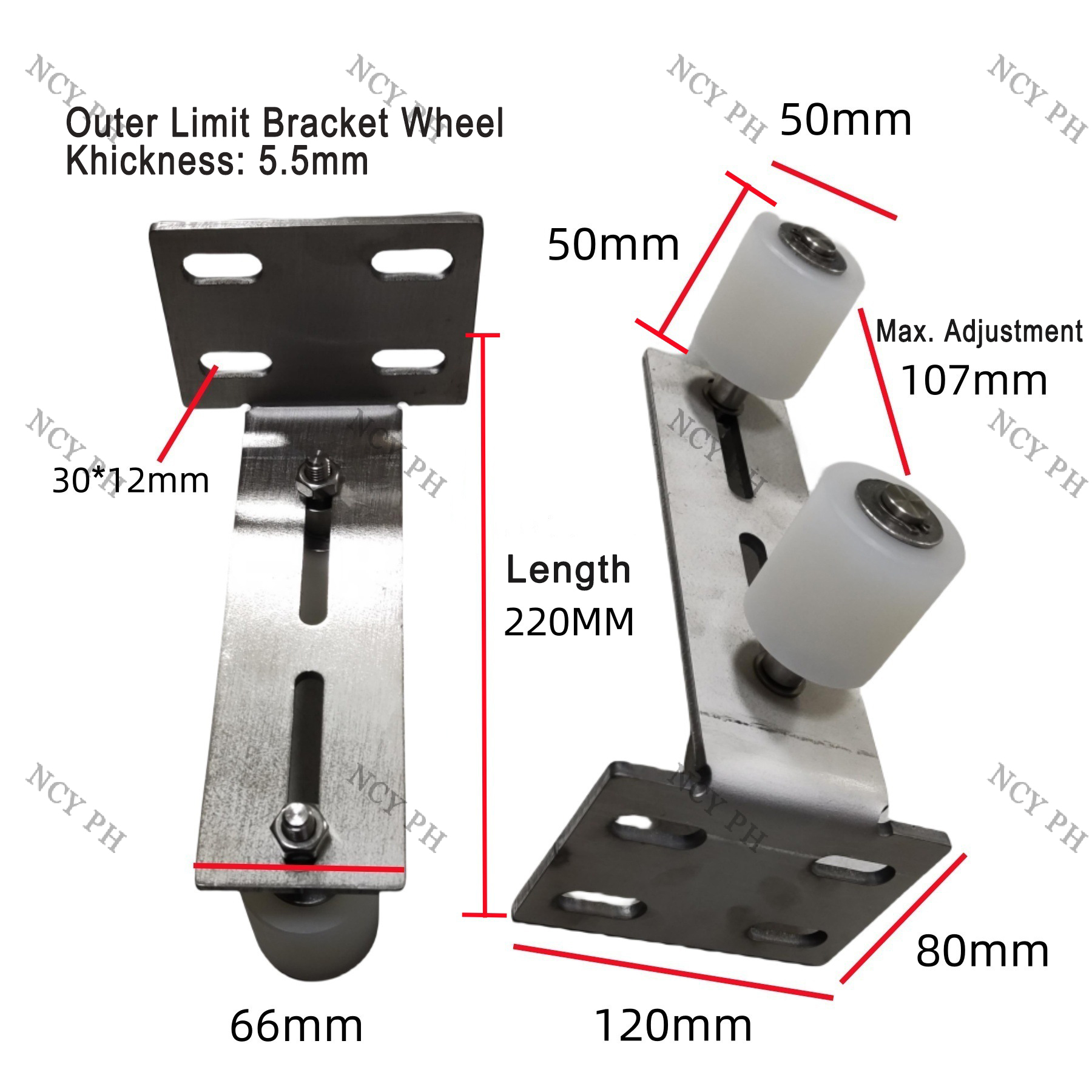 COD stainless Sliding Gate Top Guide Roller set with L bracket | Shopee ...