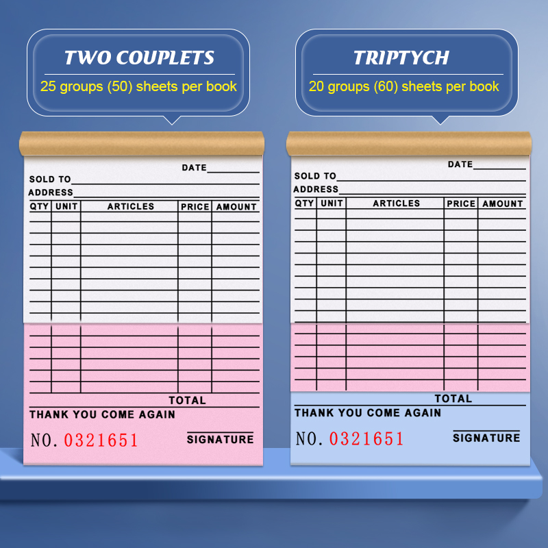 Carbonized delivery Receipt Temporary Order Receipt Resibo With Carbon ...