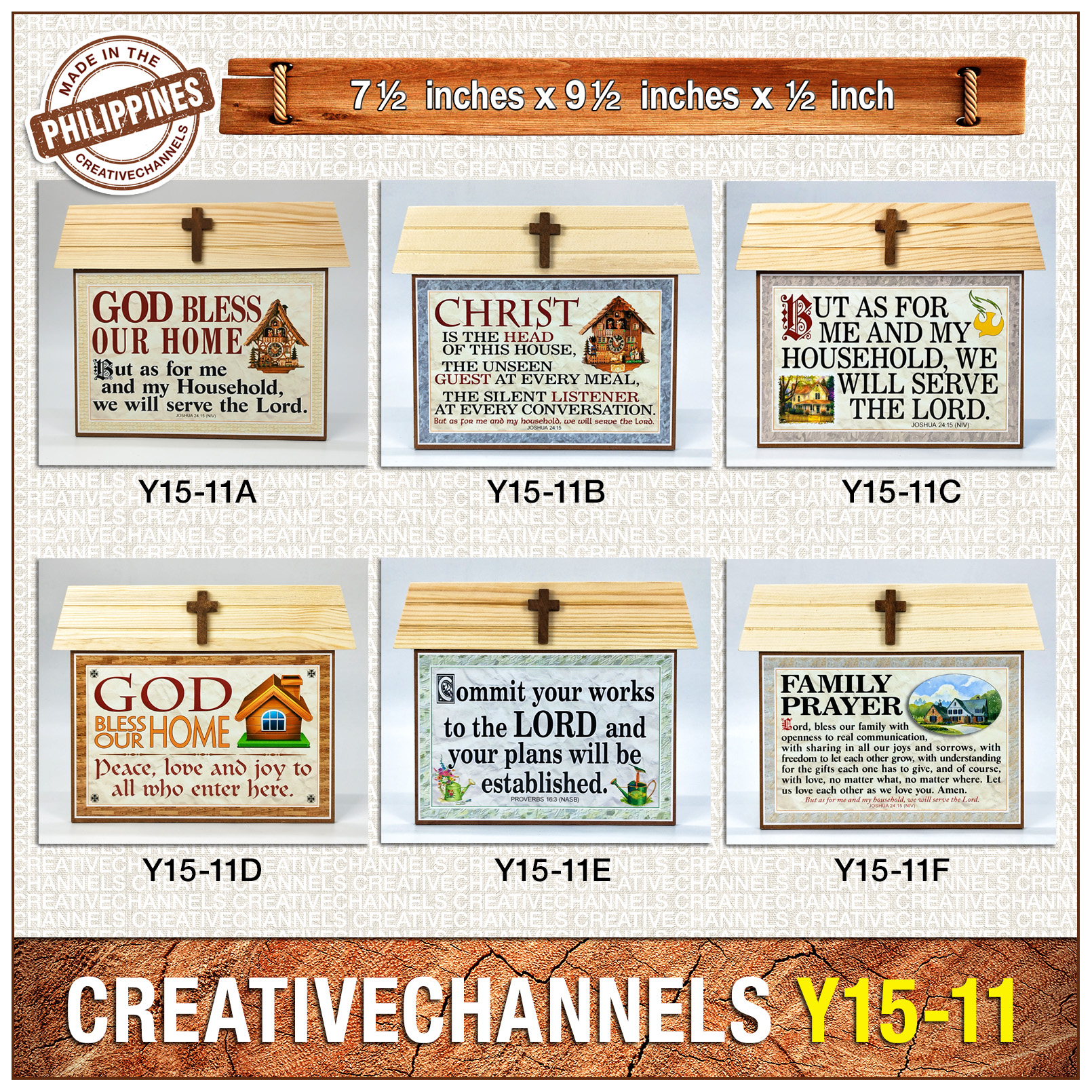 CreativeChannels Wooden Wall Decor, Y15-11, Bible Verse Wall Decor ...