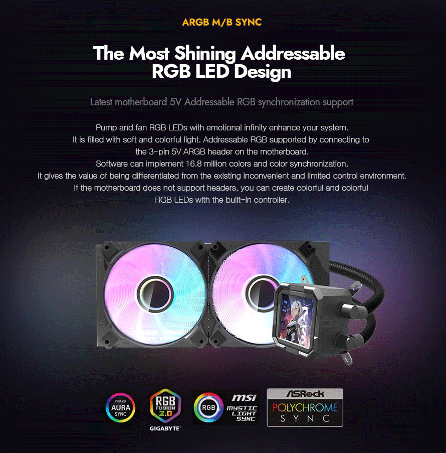 DarkFlash Wave DV240S ARGB Liquid CPU Cooler | Shopee Philippines