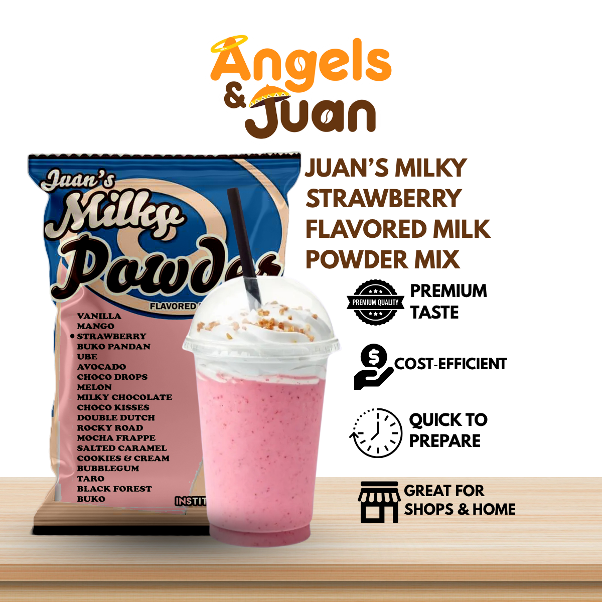 Juan's Milky Buko Pandan Premium Flavored Milk Powder Mix for Milkshake ...