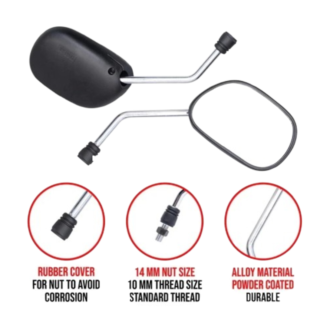 HONDA TMX ALPHA - SIDE MIRROR CHROME STEM | LONG STEM STOCK TYPE |HIGH ...