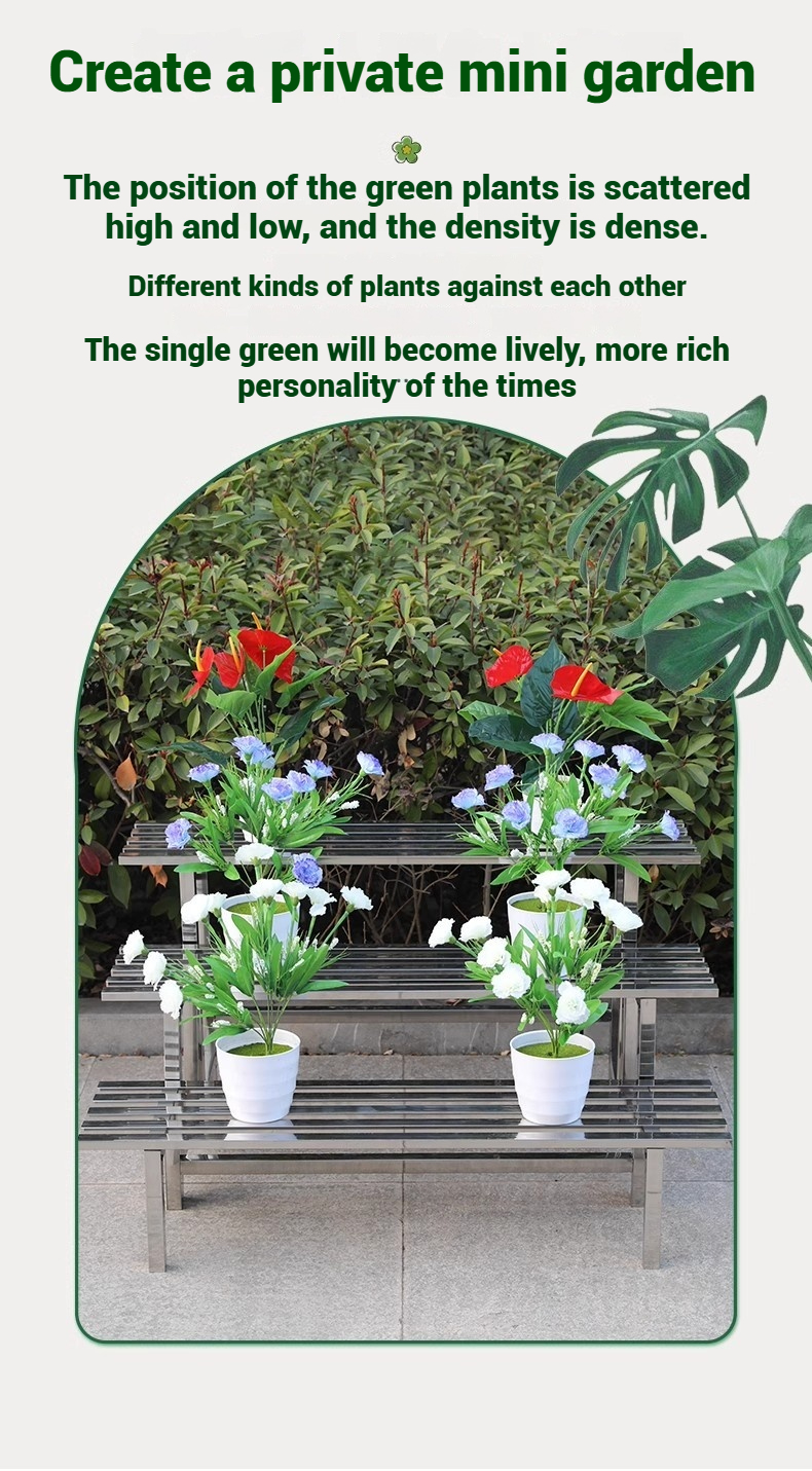 Stainless Steel Plant Stand Flower Stand Metal Pot Display Rack Plant ...