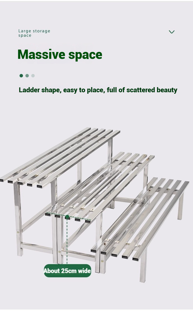 Stainless Steel Plant Stand Flower Stand Metal Pot Display Rack Plant ...