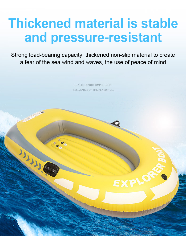 PVC Dinghy For Lakes And Rivers 2-Person Inflatable Boat For Outdoor ...