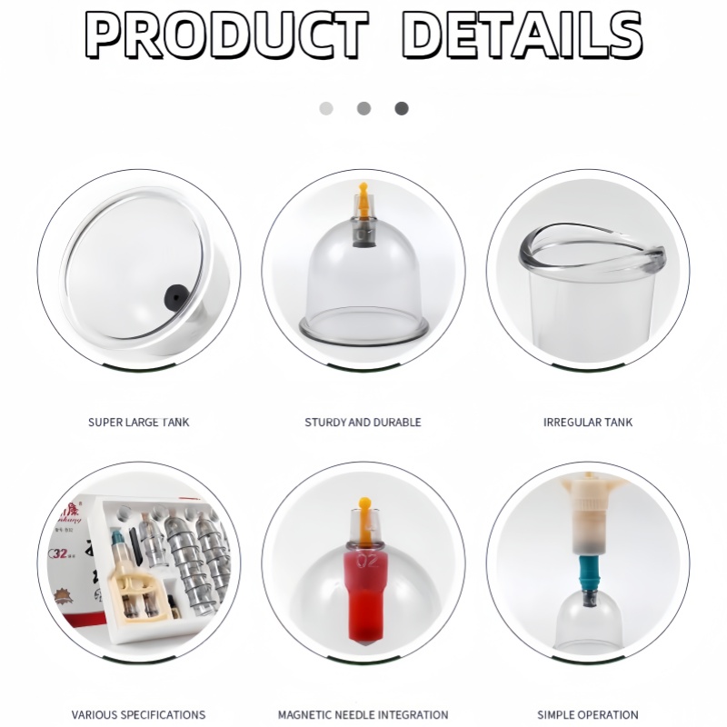 32PCS Vacuum Cupping body Massager Plastic Vacuum Suction Therapy ...
