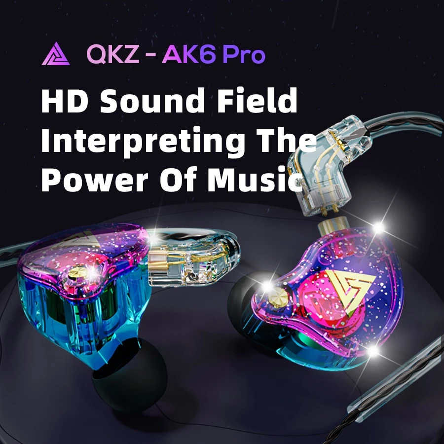 Qkz Ak6 Pro 1DD Dynamic Earphones HIFI Bass Earbuds In-Ear Monitor ...