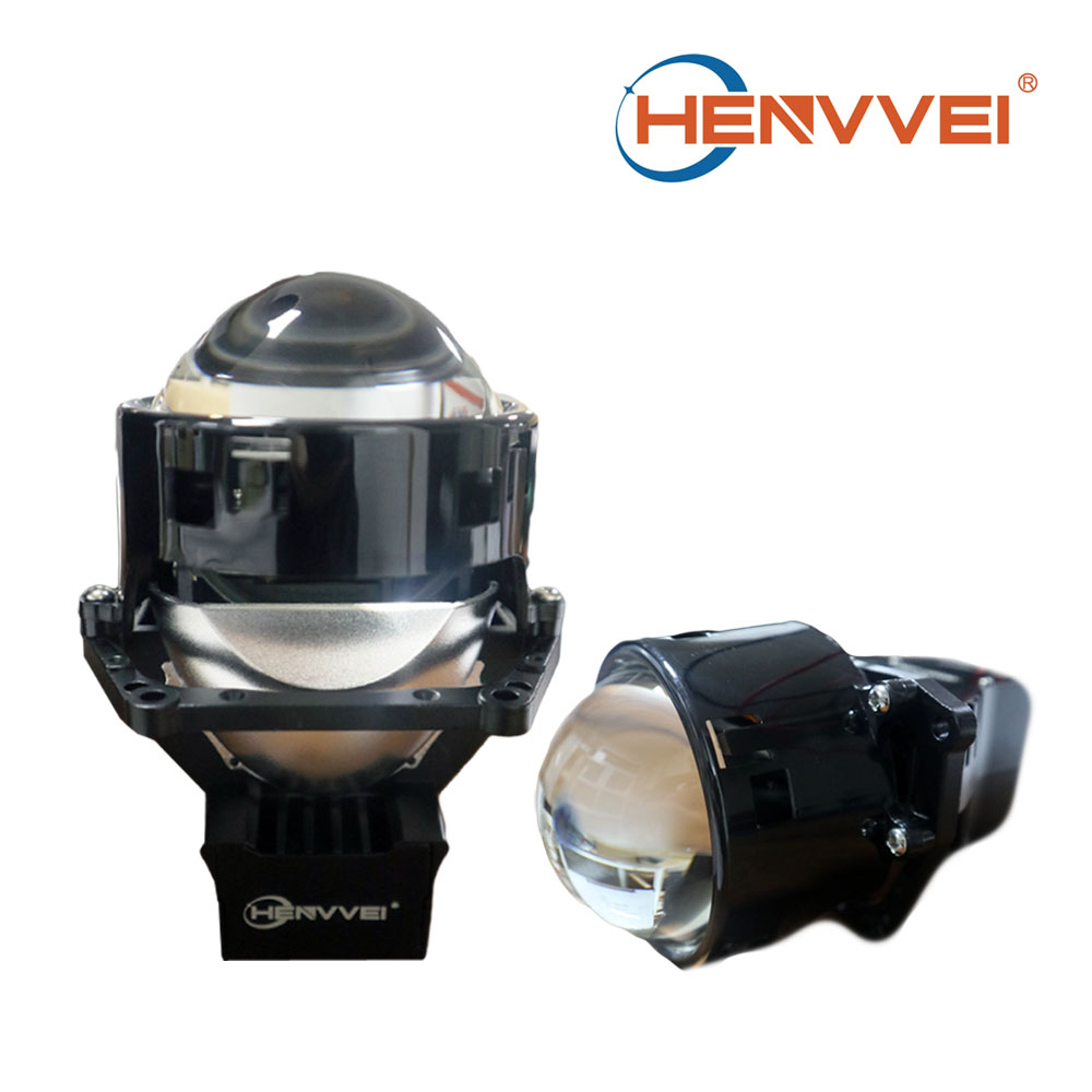 Universal 3 LED Projector Lens Retrofit Kit High Low Beam Headlight ...