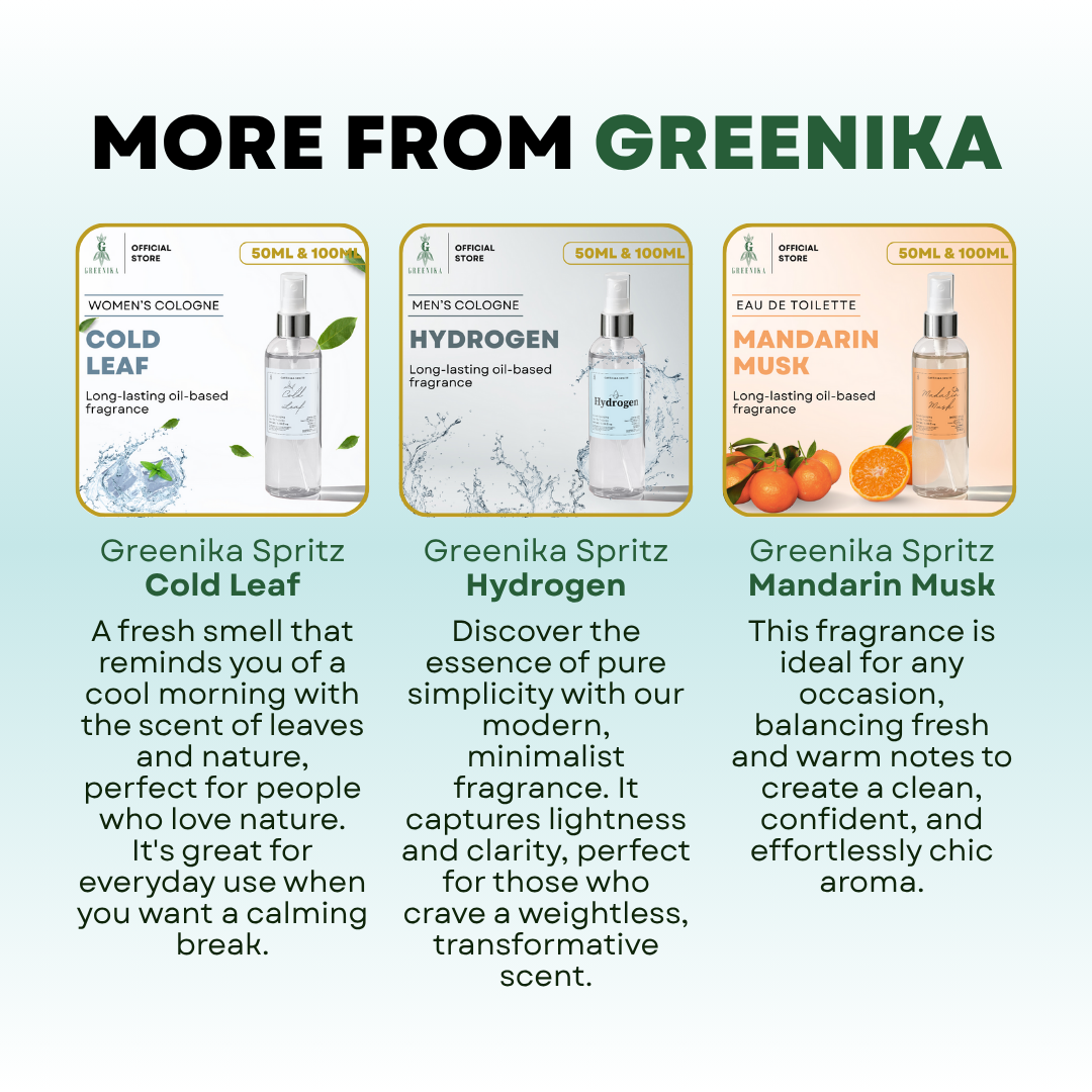 Greenika Spritz Fresh Rain Long Lasting Perfume for Men Oil-Based Eau ...