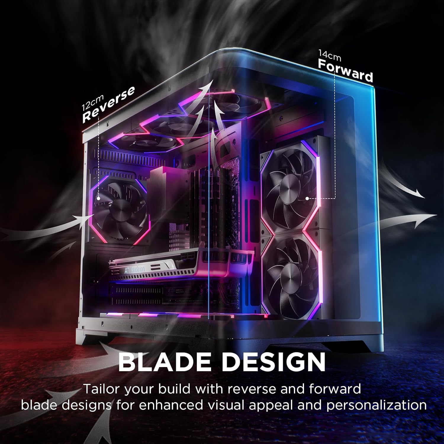 Asiahorse Fan Nyota 120mm 140mm ARGB Aura PWM Case CPU Cooler | 89 CFM ...