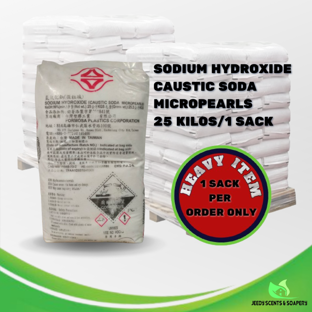 Caustic Soda Micropearls NaOH Sodium Hydroxide / Lye (25 kilos/1 sack ...