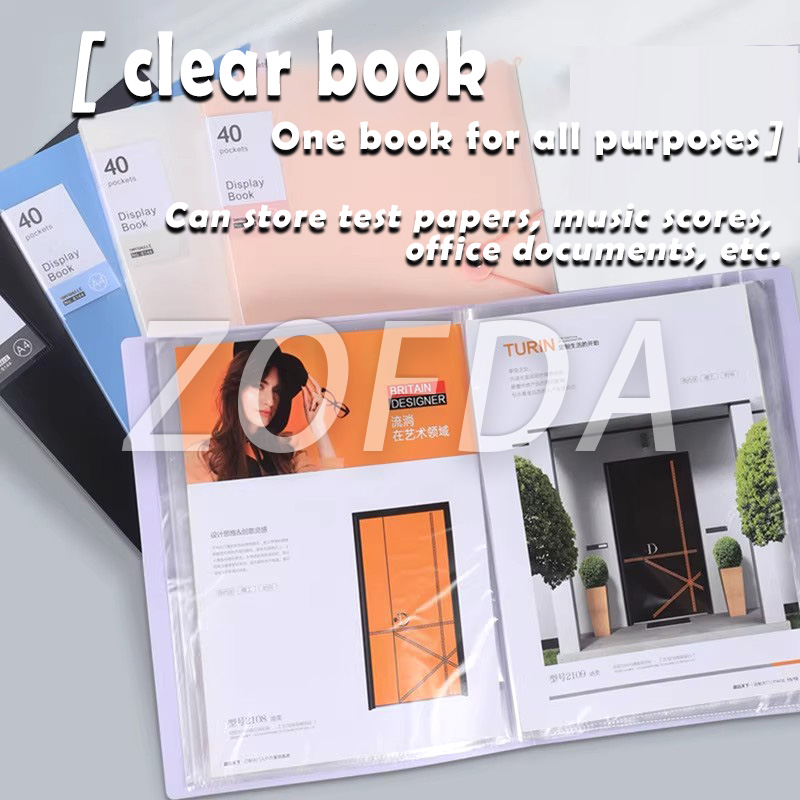 30/60 sheets File Folder Durable A4 Clear Book Organizer Water ...