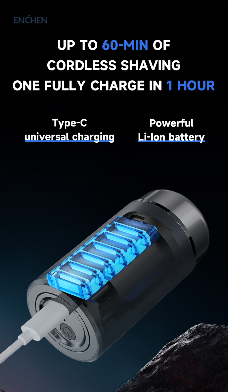 ENCHEN Compact Metal Shaver Z3 Portable Razor For Men Rechargeable ...