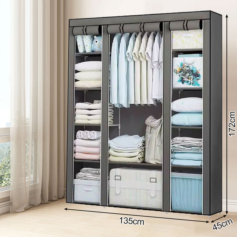 Large Dustproof Wardrobe Saving Space Zipper Wardrobe Clothes Storage ...