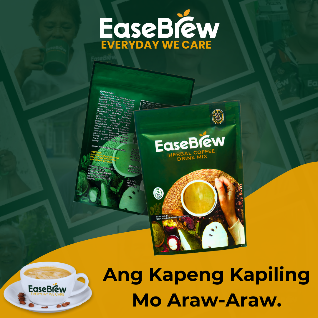 EaseBrew Herbal Coffee Drink Mix –18g x 10 Sachets | Energy | Detox ...