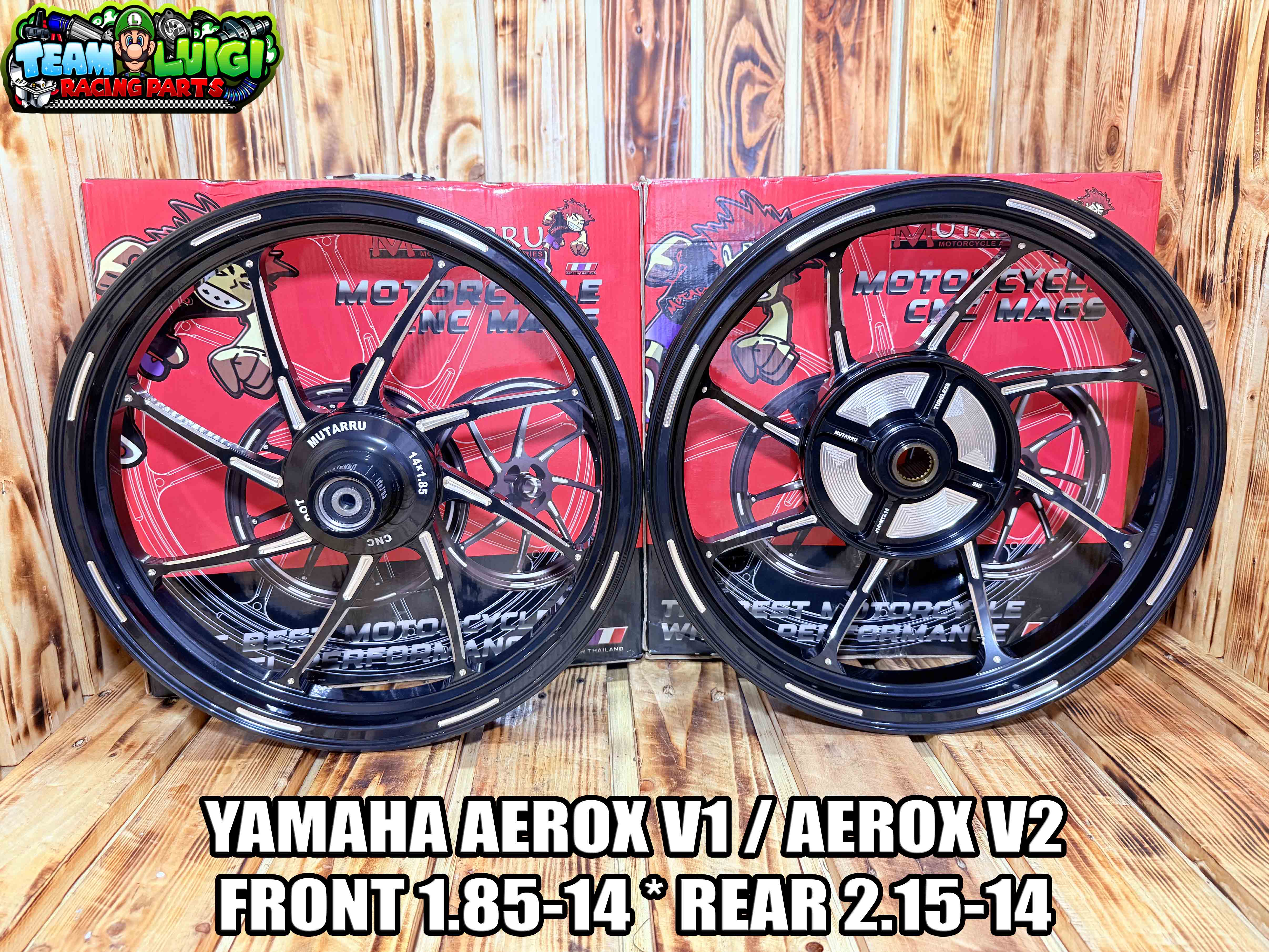 MUTARRU CNC MAGS MC8 14s 8 SPOKES YAMAHA AEROX V1, AEROX V2 MADE IN ...