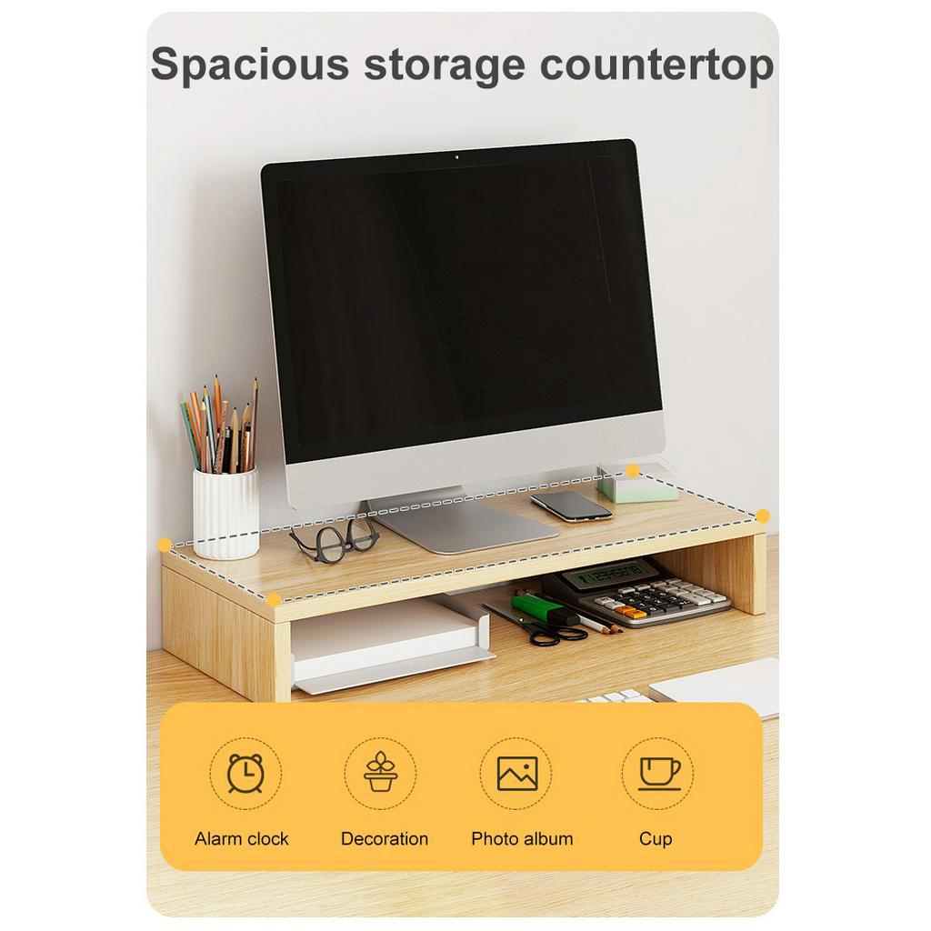 Wooden Monitor Stand Computer Stand Desktop Organizer Display Bracket ...