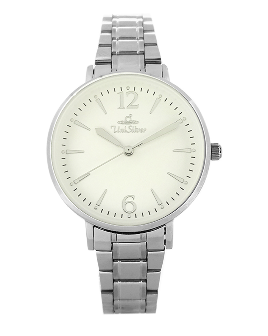 UniSilver TIME Women's Metal/ Black Dial Stainless Steel Watch KW4025 ...
