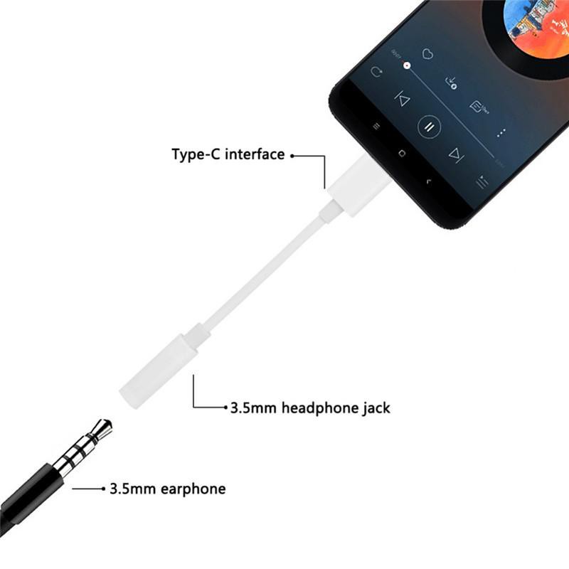 Popcorn USB C Adapter Type C to 3.5mm Aux Audio Jack Earphone Headphone ...