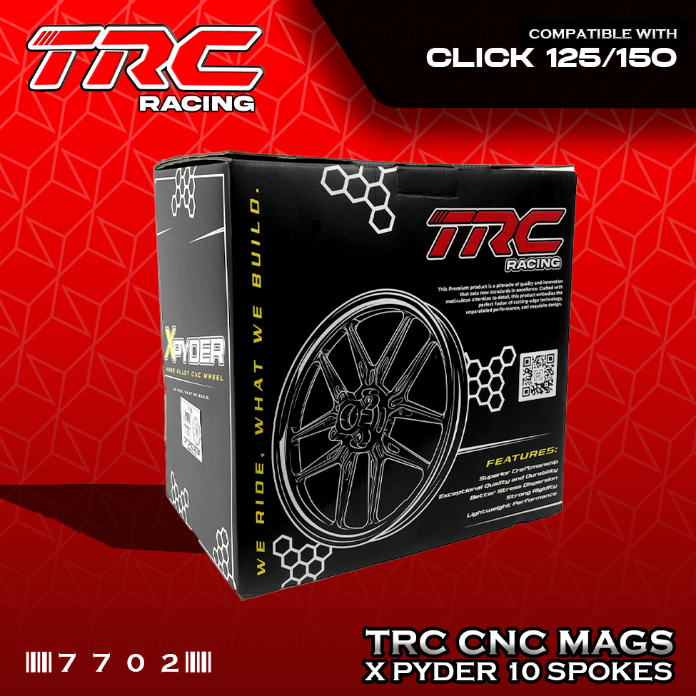 TRC CLICK CNC XPYDER 10 SPOKES MAG WHEELS (1.85F x 2.15R 14) 7702 ...