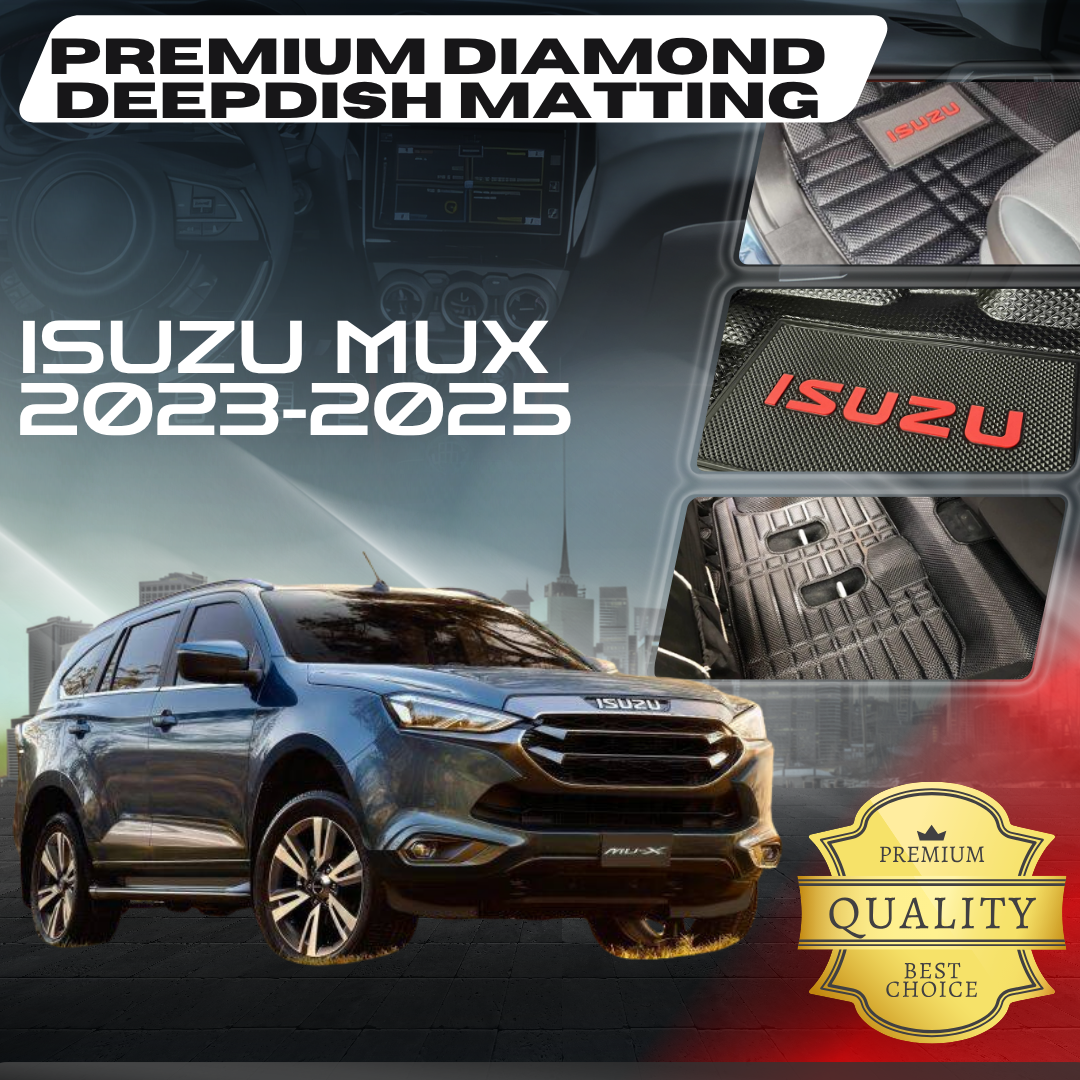 ISUZU MUX 2023-2026 PREMIUM DIAMOND DEEPDISH MATTING | WATERPROOF ...