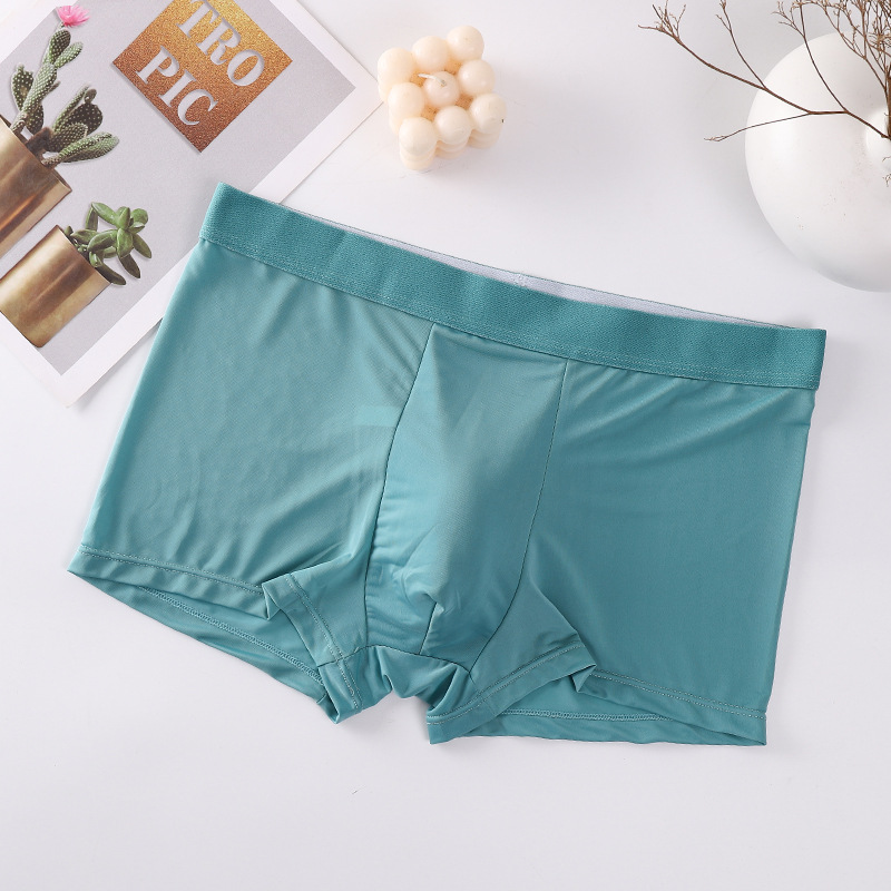 4PCS Boys' Silk-Like Underwear - Anti-Bacterial Breathable Trunks, Seamless Mid-Rise Boxer ...