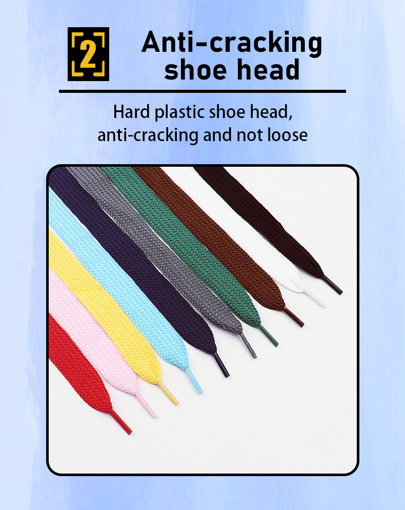 New 2 Pair 2CM Width Shoelace Flat Shoelaces Fashion Shoe Laces 100/120 ...