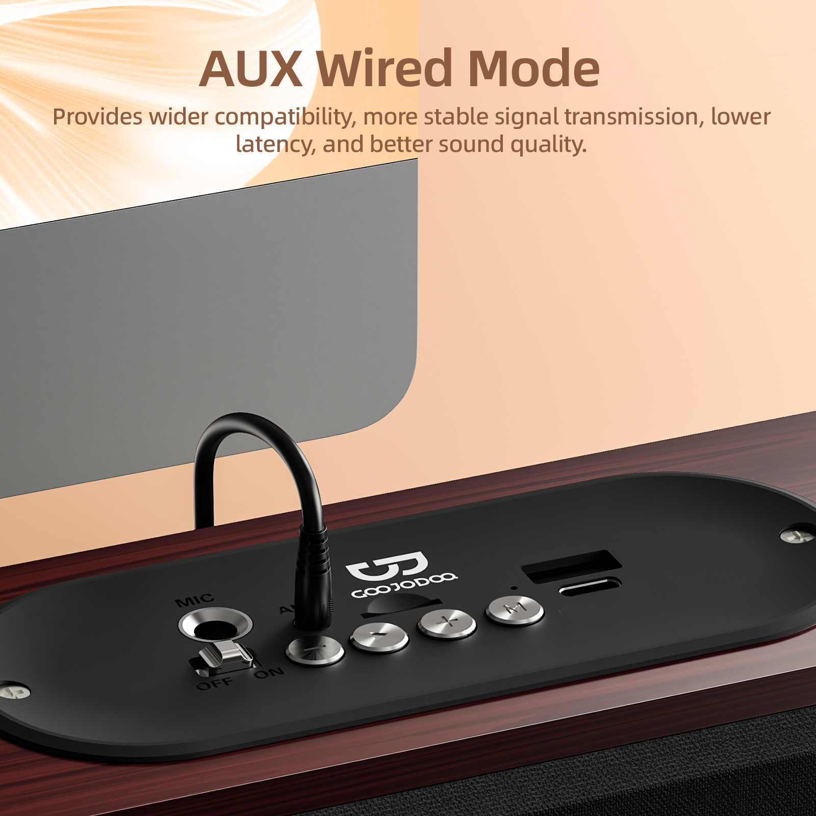 GOOJODOQ Bluetooth Speaker Wireless Portable TF card USB playback HD ...