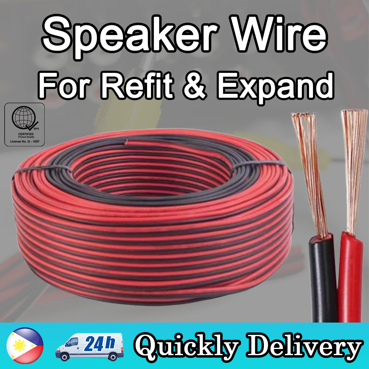 20 50 100M Electric Wire AWG 17 Parallel Cable 1mm Square RVB Soft For ...