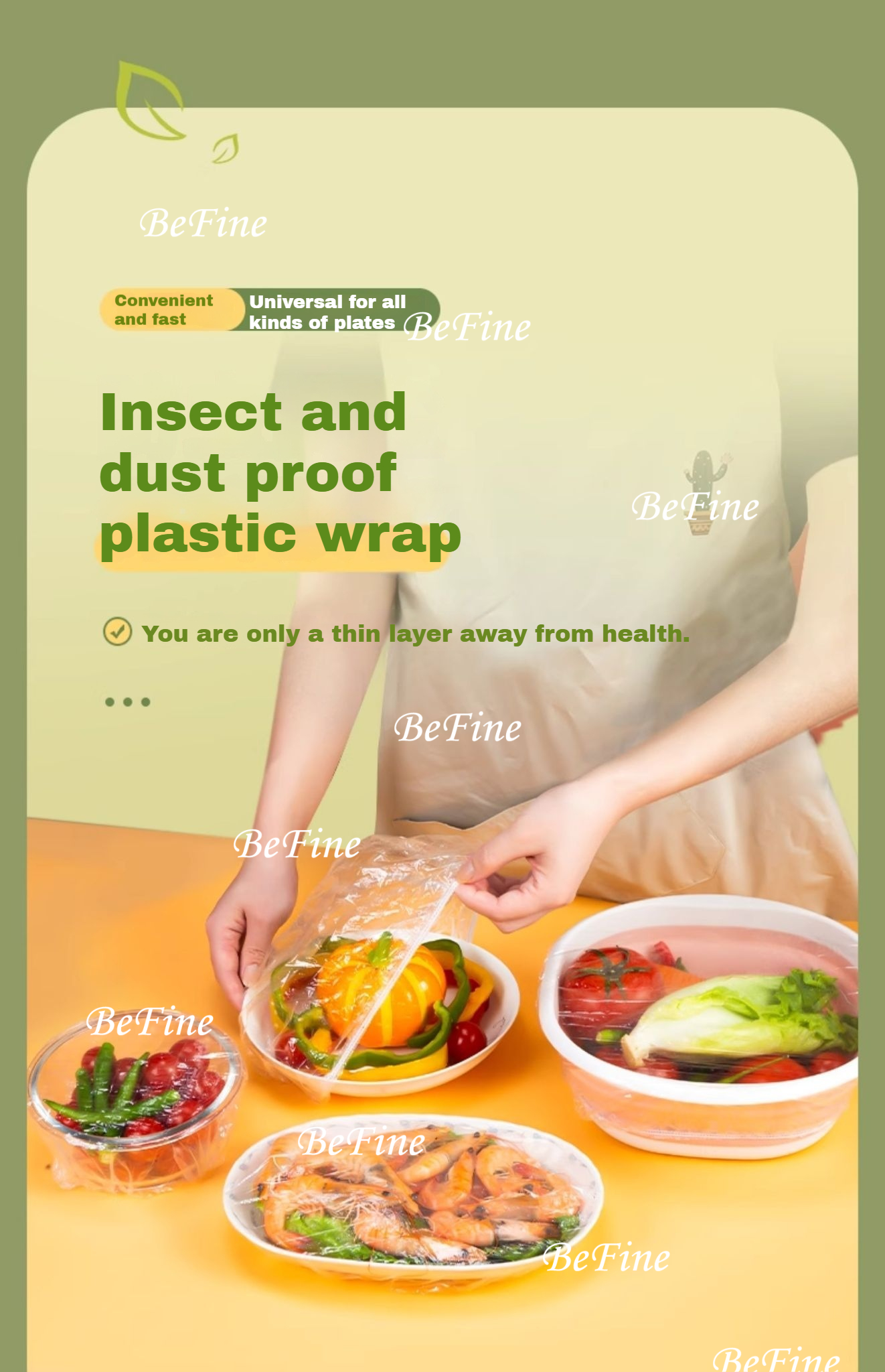 200Pcs Disposable Elastic Food Covers Food Grade Plastic Wrap for Bowl ...