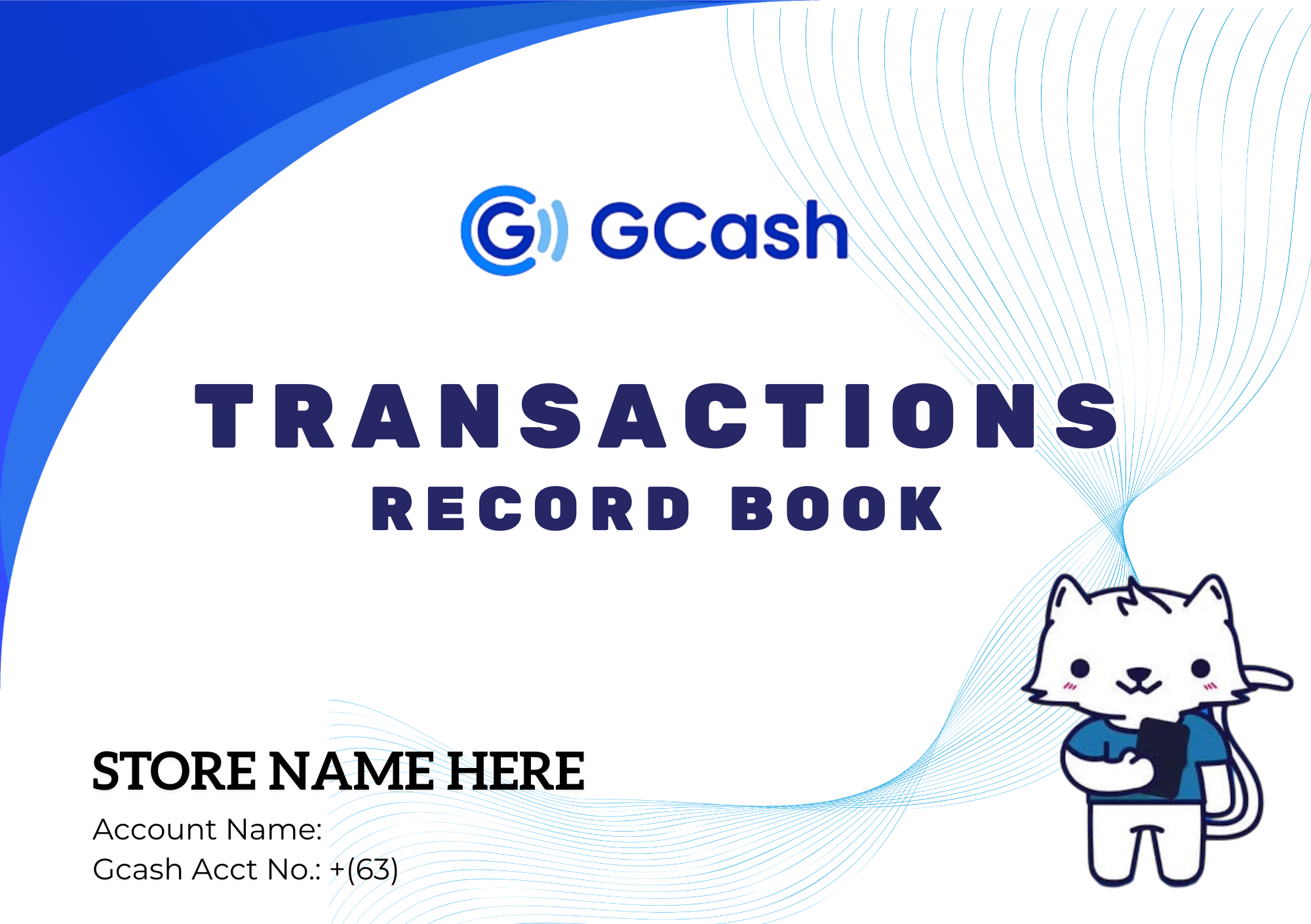 GCash Transactions Record Book | Cash In, Cash Out, E-Load Tracker ...