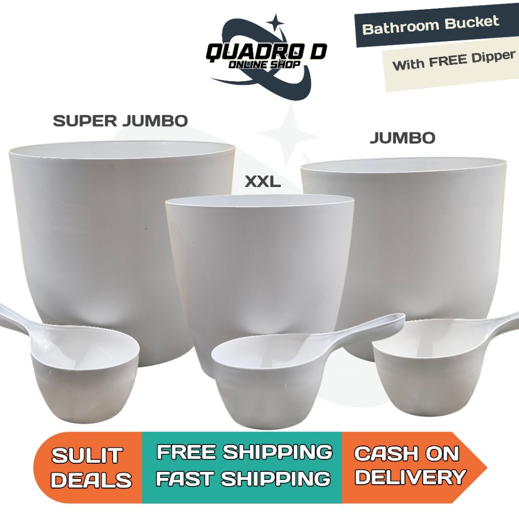 Classy Minimalistic Timba with Tabo ( WHITE, JUMBO SIZE) Bathroom ...