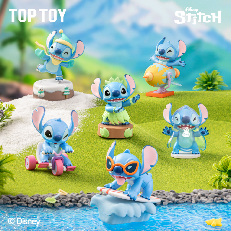 TOP TOY Disney Stitch Cute Action Series Figures Blind Box Set Action ...