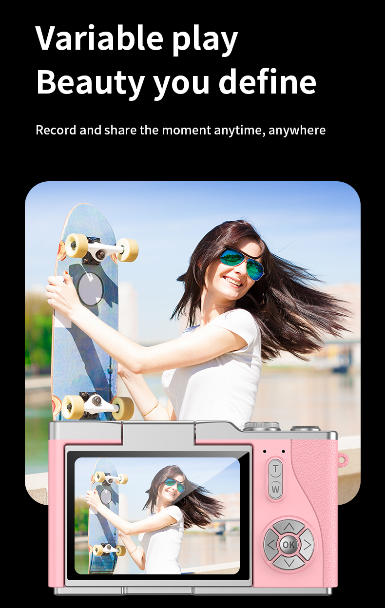 4K HD Digital Camera For Photography Flip Screen 180° Selfie 48MP 30X ...