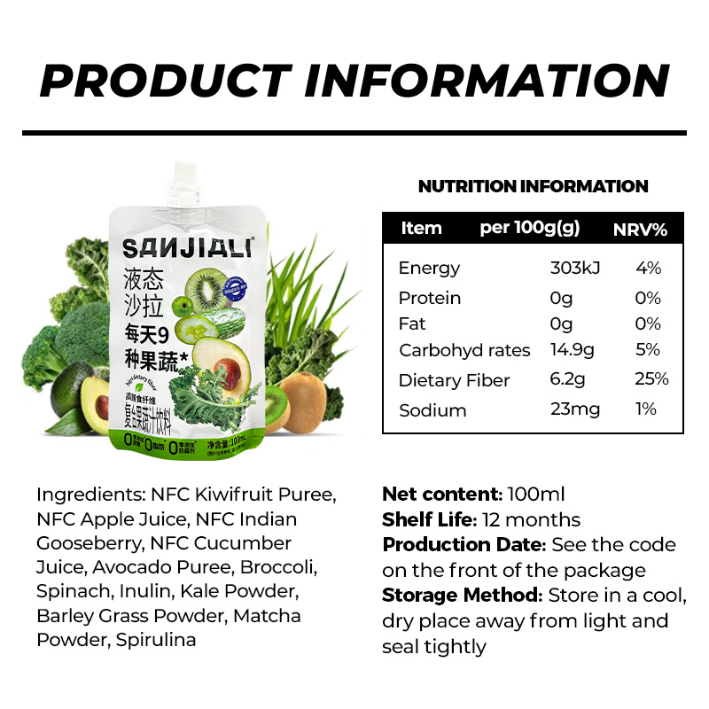 Liquid salad Juice Fruits and vegetables multivitamins Nutritional ...