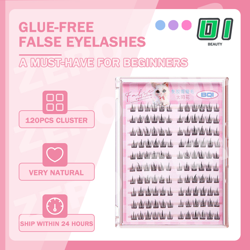 Bqi Cluster Lash False Eyelashes Reusable Waterproof Glue Free Idol 3D ...