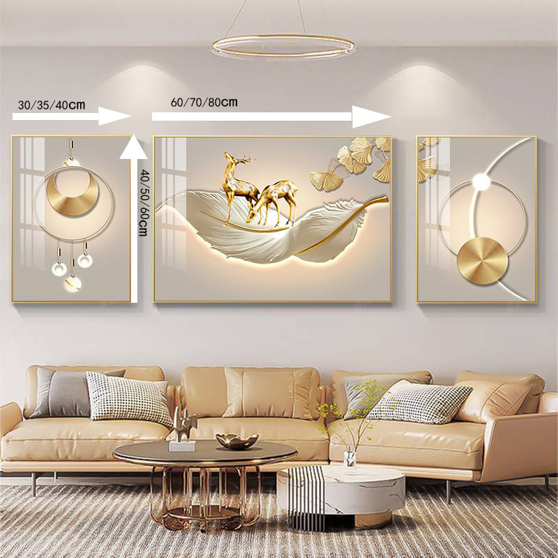 Modern Triptych Mural Wall Decor Home Decoration Living Room Mural ...