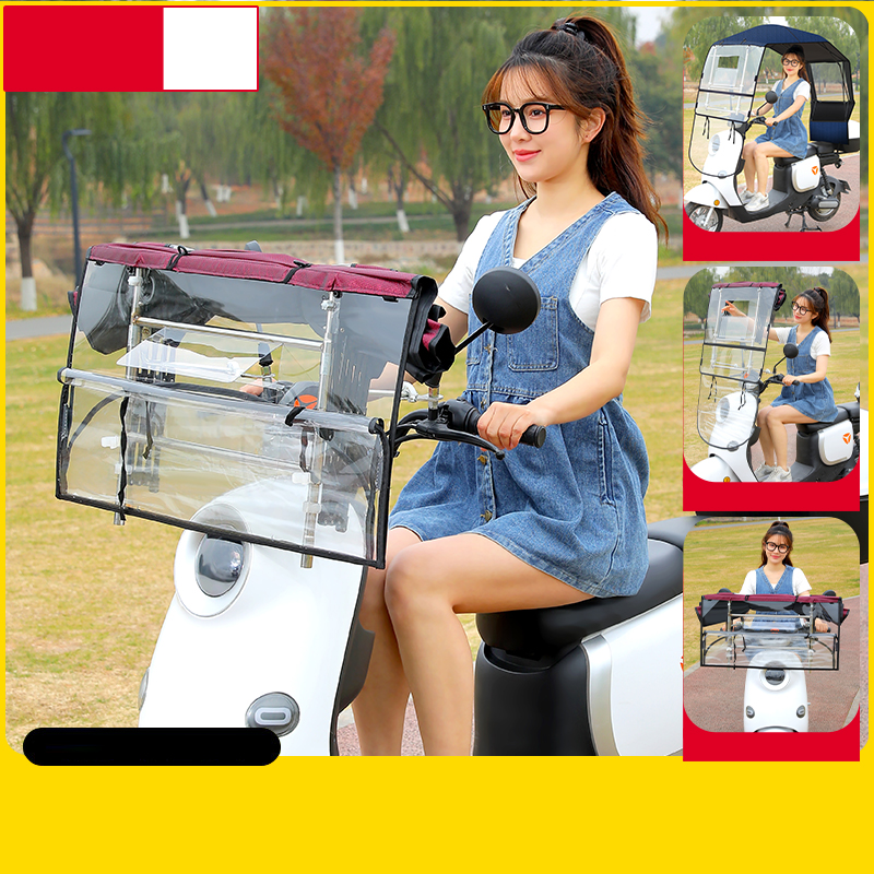 Foldable Motorcycle Canopy Roof Sunshade Umbrella Waterproof Windproof ...